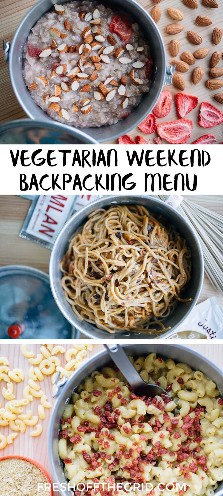 Vegetarian Weekend Backpacking Menu - Fresh Off The Grid