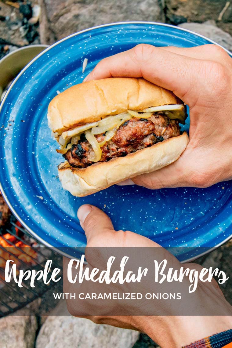 Apple Cheddar Burgers with Sauteed Onions - Fresh Off The Grid