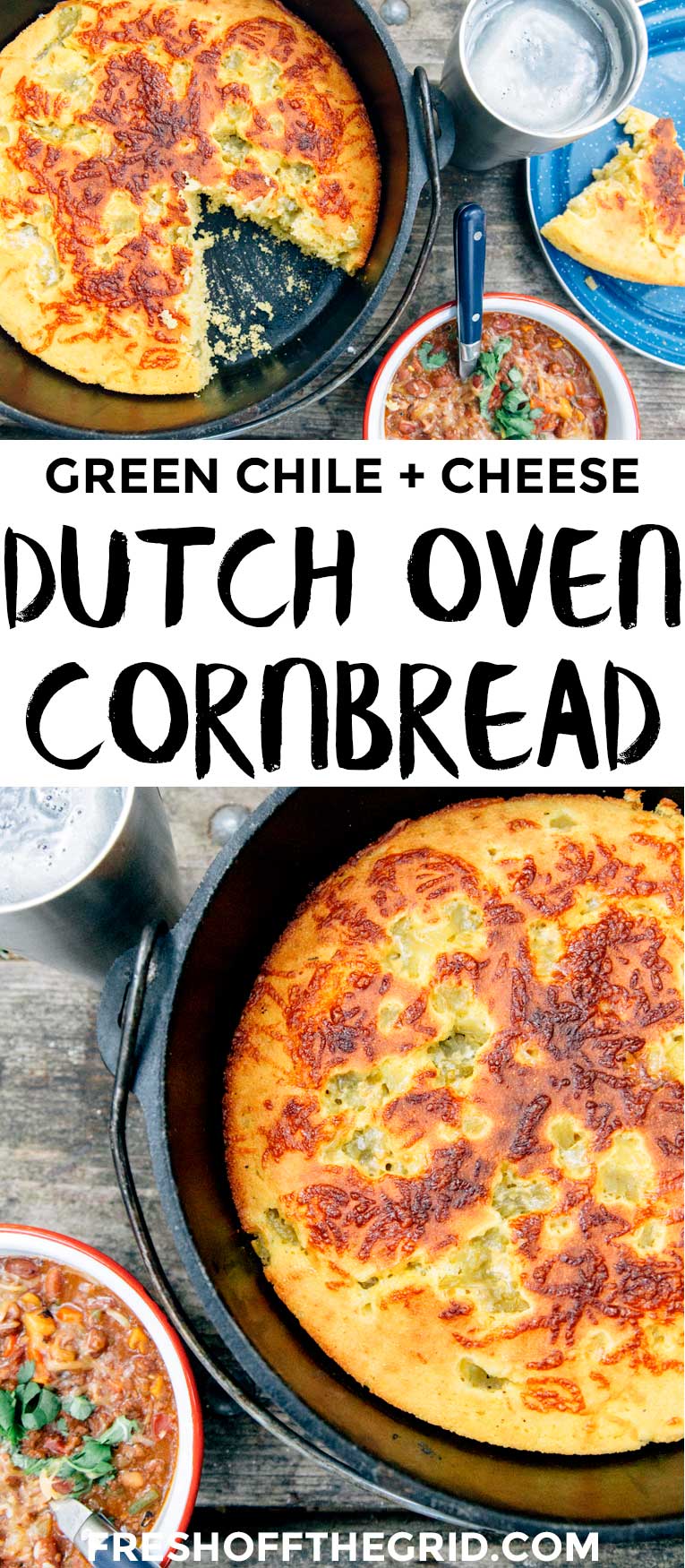 Dutch Oven Cornbread - Camping Recipe by Fresh off the Grid