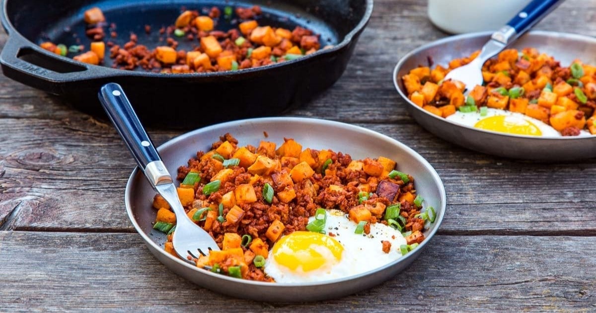 Chorizo and Sweet Potato Hash - Fresh Off The Grid