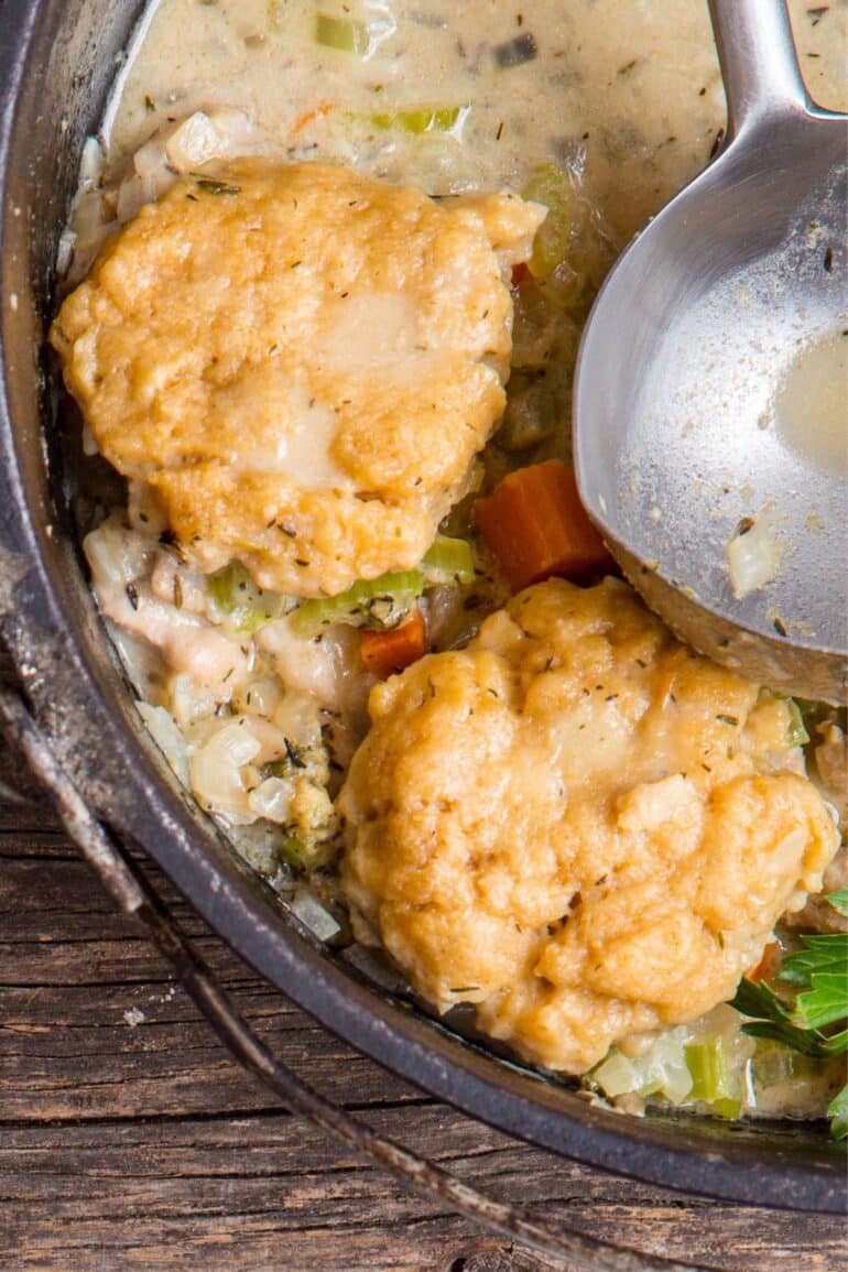Dutch Oven Chicken and Dumplings - Fresh Off The Grid