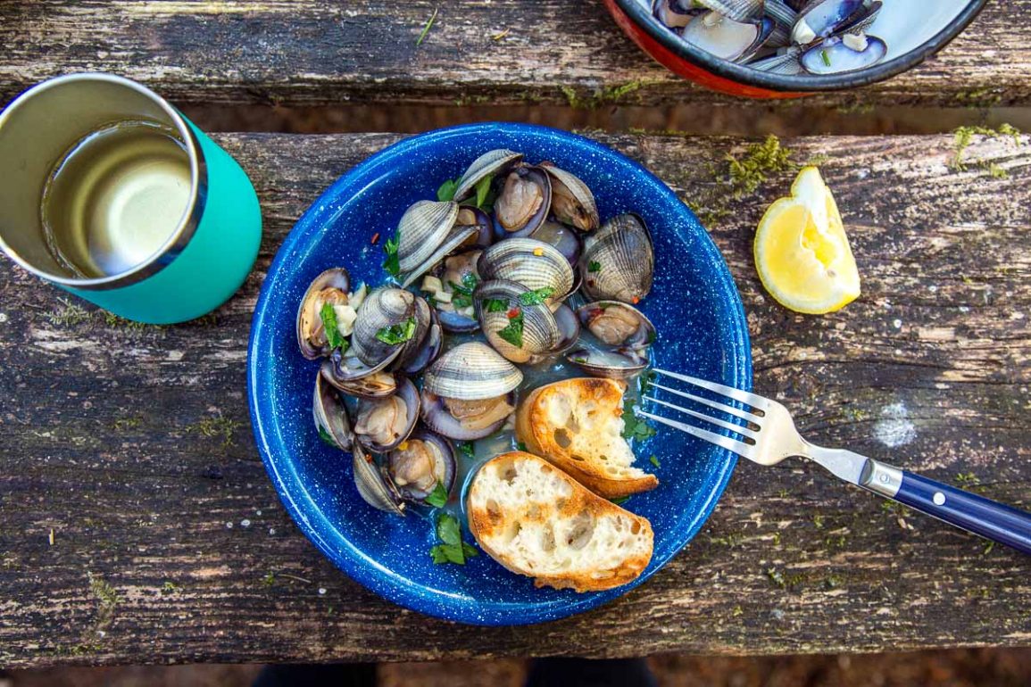 Campfire Steamed Clams - Fresh Off The Grid