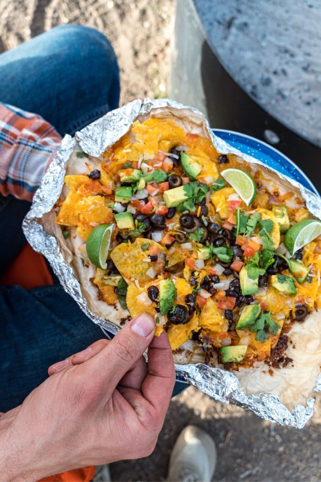 Foil Packet Grilled Nachos - Fresh Off The Grid