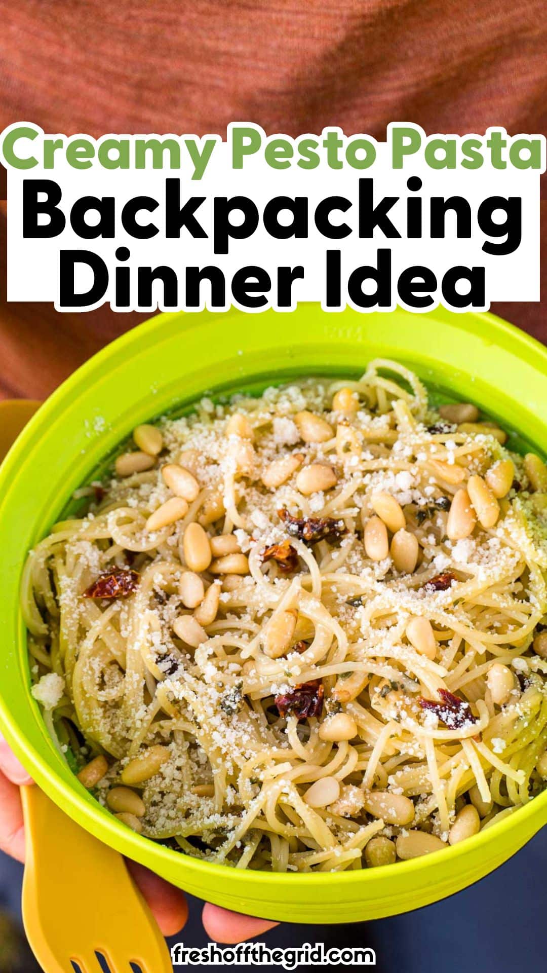Creamy Pesto Pasta (Backpacking Meal) - Fresh Off The Grid